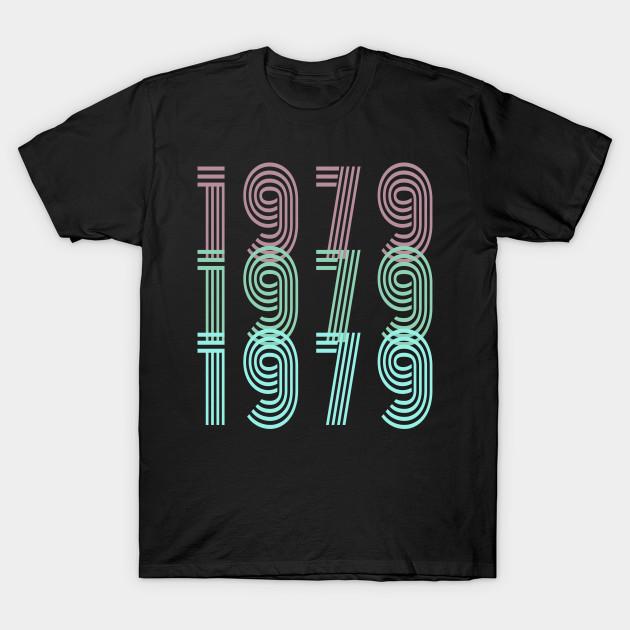 Buy Unisex Fashion TShirt retro 1979 text 40 birthday classic Print ...