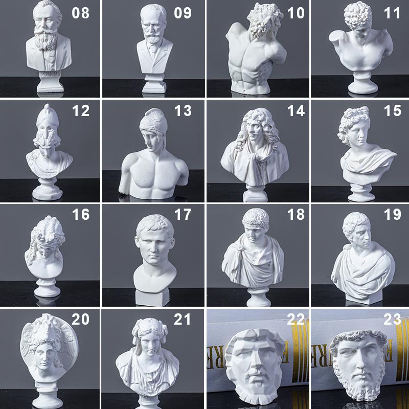 1PC Home Decor Resin Portraits Bust Mini Plaster Sculpture Greek ...