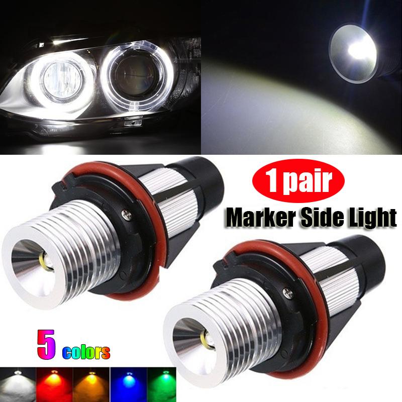 Buy 2x LED Angel Eye Halo Ring Marker Side Light White LED Bulb for BMW ...