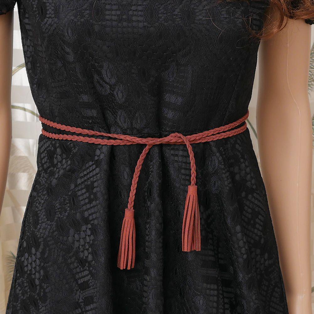 Buy Popular Fashion Long Knitted Braid Leather Waist Belts Waistband ...