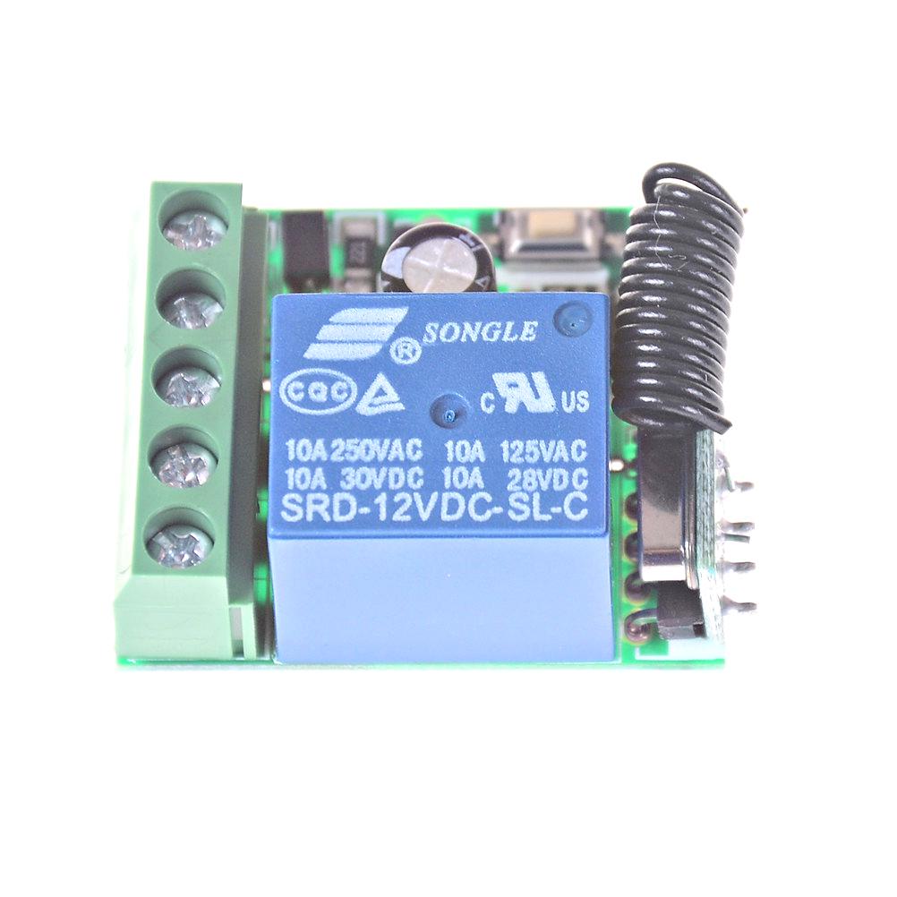 Buy 433MHz 1Channel Wireless Relay RF Remote Control Switch Receiver ...