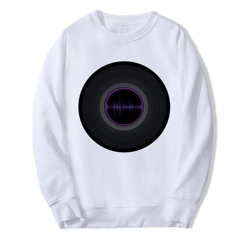 Buy Sweater Harajuku Crew Neck Sweatshirt Vinyl Record Print Fashion ...