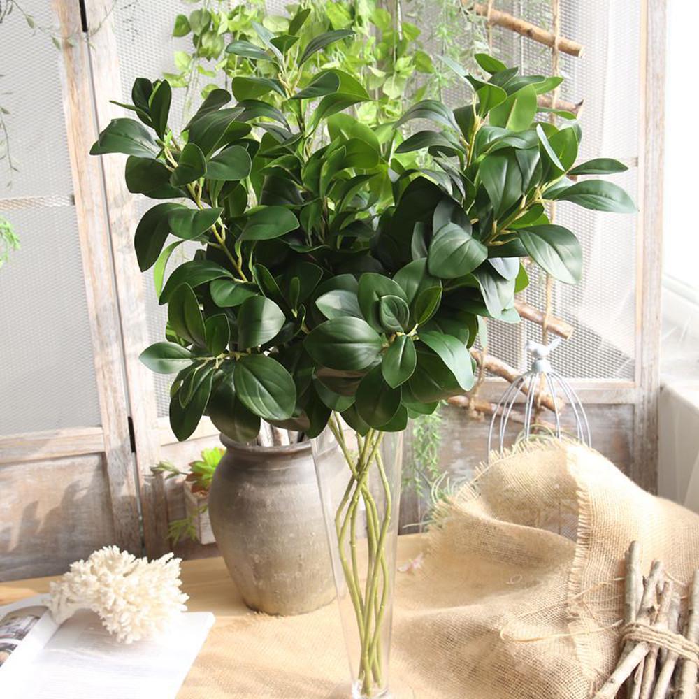 Buy Artificial Plant Fake Leaves Foliage Grass Bush Home Garden Decor ...