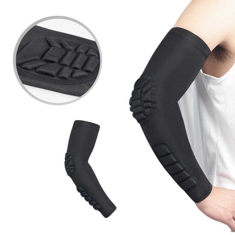 1 Pair Sports Elbow Guards Pads Honeycomb Anti Collision Compression