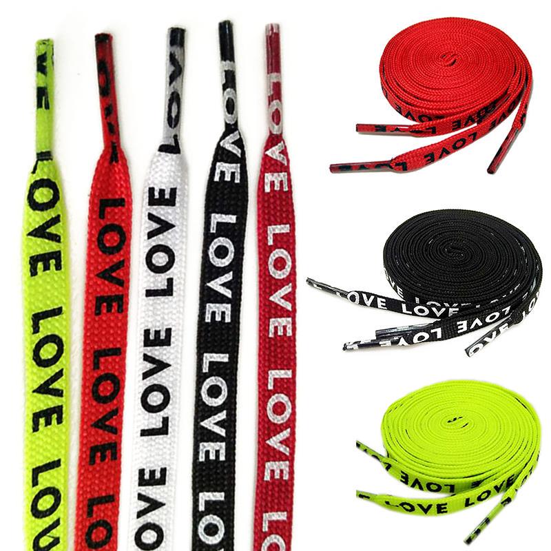 Buy 1 Pair Double-sided Printed Shoe LACES High-end Polyester Flat ...
