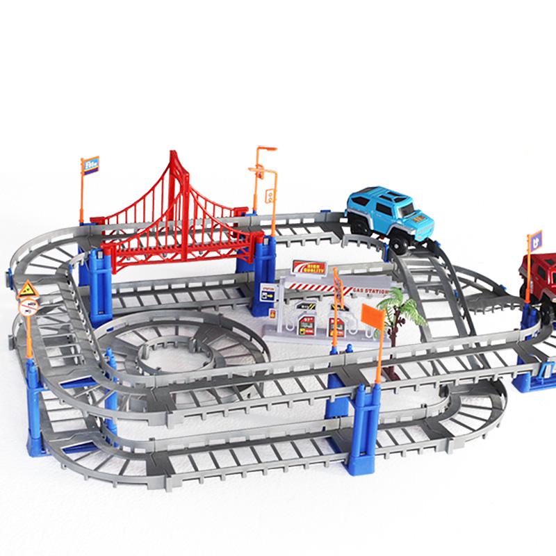 Buy Railway Racing Track Play Set Educational DIY Bend Flexible Race ...