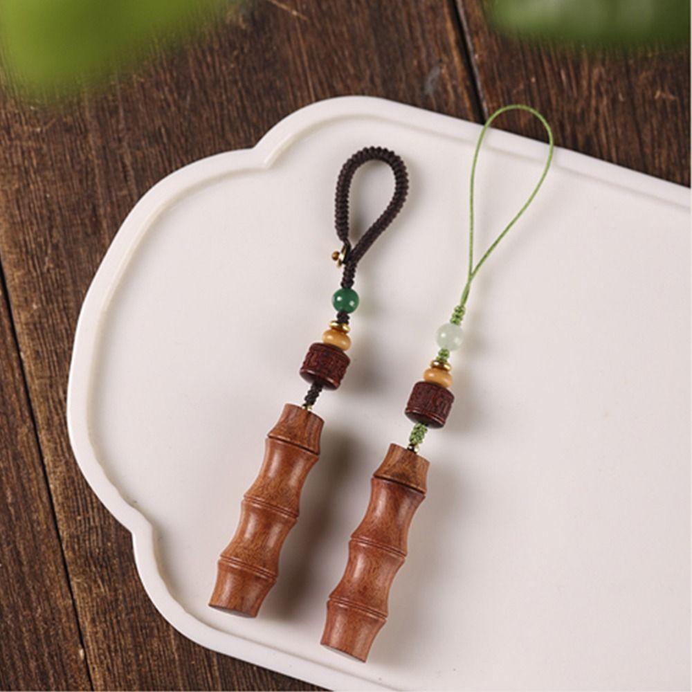Cheap Gift Cute Bamboo Pendent Wooden Key Chain Bag Accessory Chinese ...