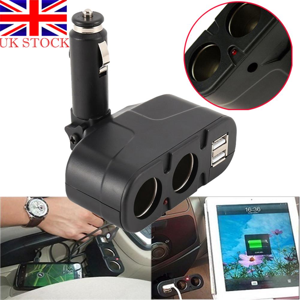 Buy Multi Car Cigarette Socket 2 Way Lighter Splitter Charger Power ...