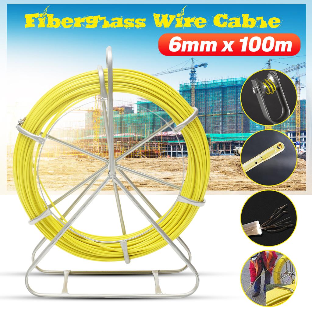 Buy 4.5/6mm 70/100M Fiberglass Wire Cable Running Rod Snakes Fish Tape ...