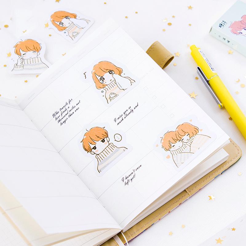 45pcs Warmth Couple Stickers Kawaii Stationery DIY Scrapbooking Dairy ...