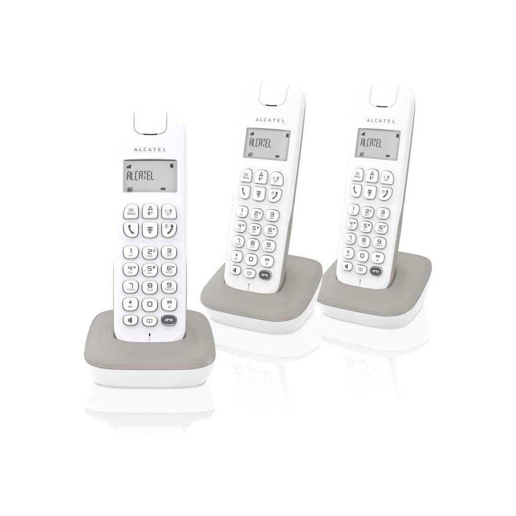 Buy ALCATEL Landline Telephone D185 VOICE TRIO White / Gray at ...