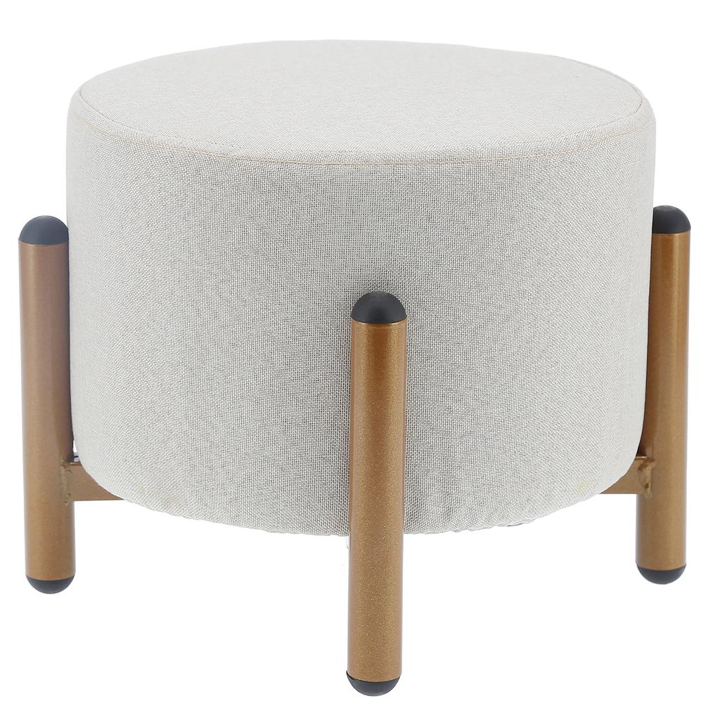 Buy Adjustable Footstool Upholstered Shoes Stool with Metal Legs for ...