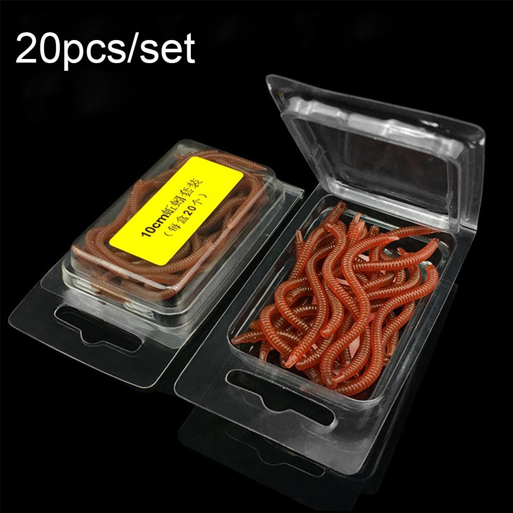 Buy 20Pcs 8-10cm Tackle Trout Bream Fishing Lure Bloodworm EarthWorm ...
