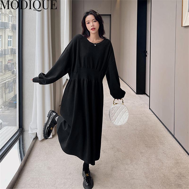 Cheap MODIQUE Autumn Plus Size New Women Loose Basics Vintage Elastic ...