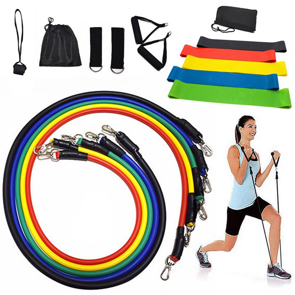 Cheap 11pcs/set Pull Rope Fitness Exercises Resistance Bands Latex ...
