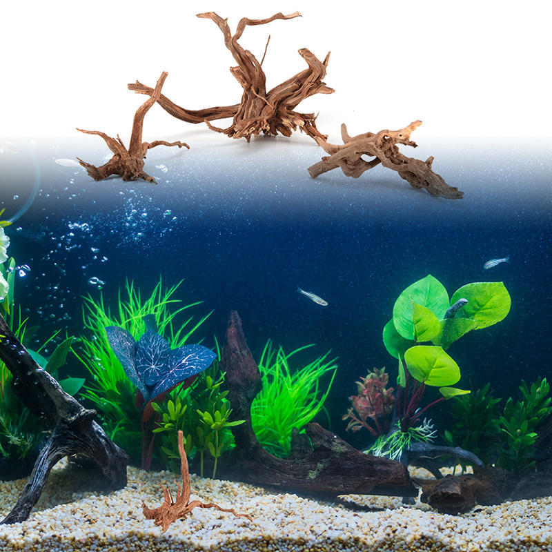 Buy Natural Wood Trunk Driftwood Tree Aquarium Fish Tank Plant Stump ...