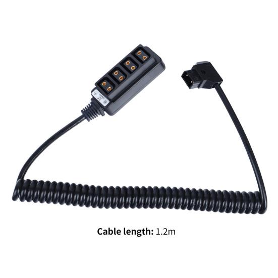 D Tap Splitter Compact Coiled Male to Cable Plug Play Safe 4 Female for ...