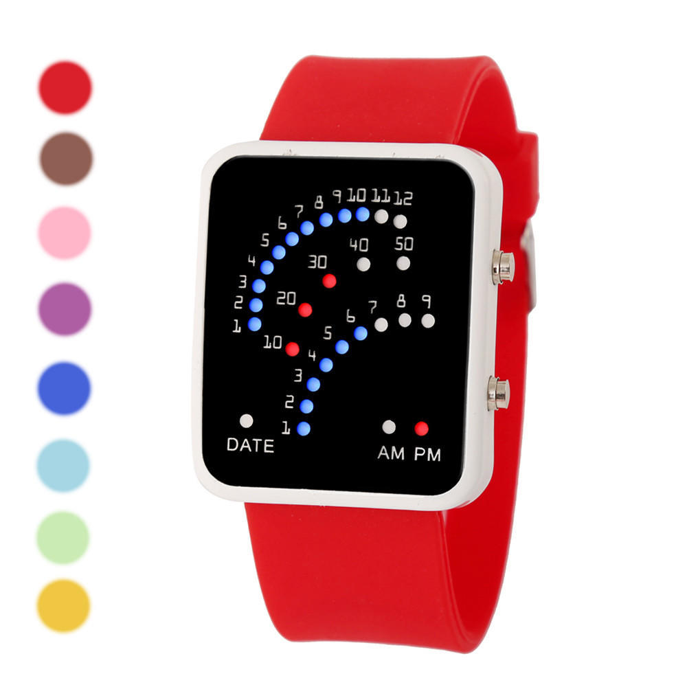 Buy Women And Mens Watches Futuristic Style Multicolor LED Sport Wrist ...