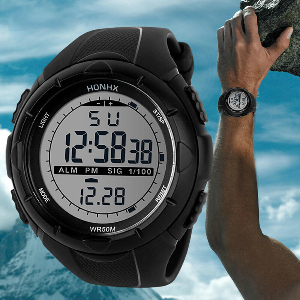 Buy Multicolor Luxury Men Analog Digital Military Sport LED Waterproof ...