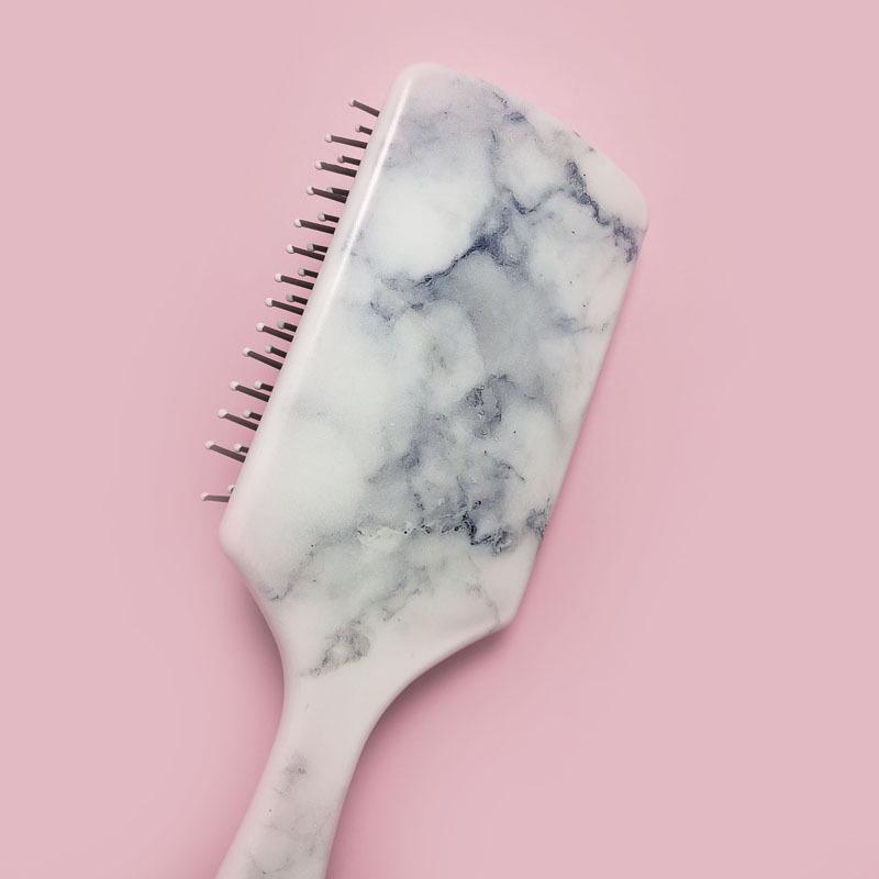 Buy 1 Pcs Marble Pattern Massage Scalp Hairbrush Comb with Ball Tipped ...