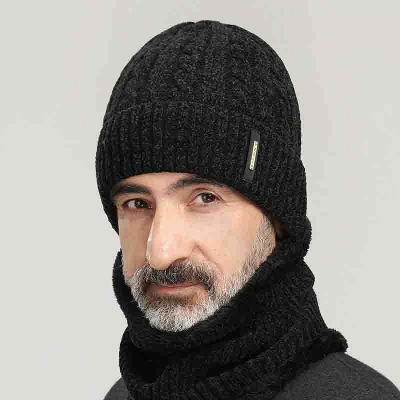 Antarctic Middle-aged and Elderly Hats Men's Winter Knit Hats Grandpa ...