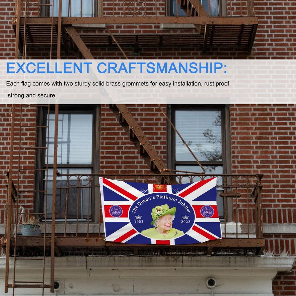 Buy KN Flag British Queen Elizabeth II Platinum Jubilee 70th ...