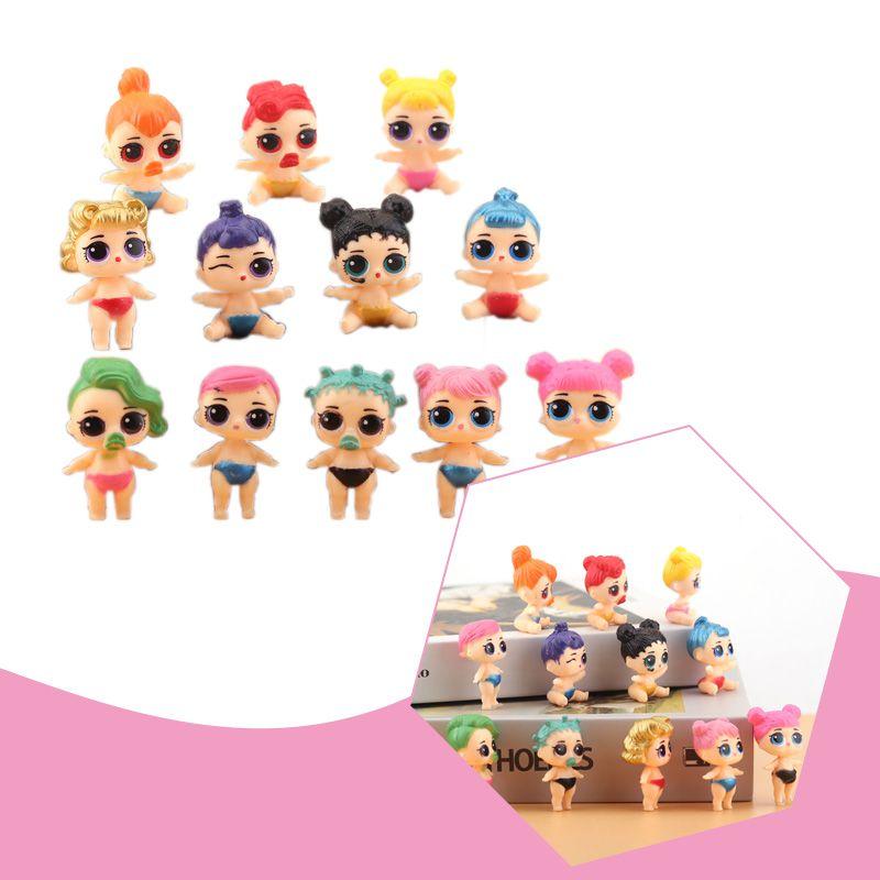 Buy 12pcs Dolls Cake Decor Lols Figure Toys For Children Girl Gifts DIY ...