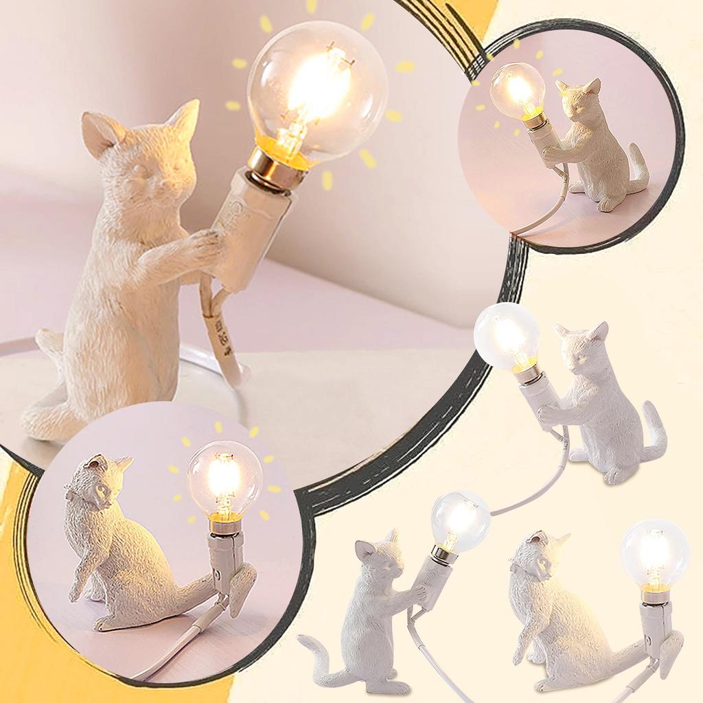 Buy Mini Cat Lamp Tabletop Decoration Animal Table Lamp Children's Room ...