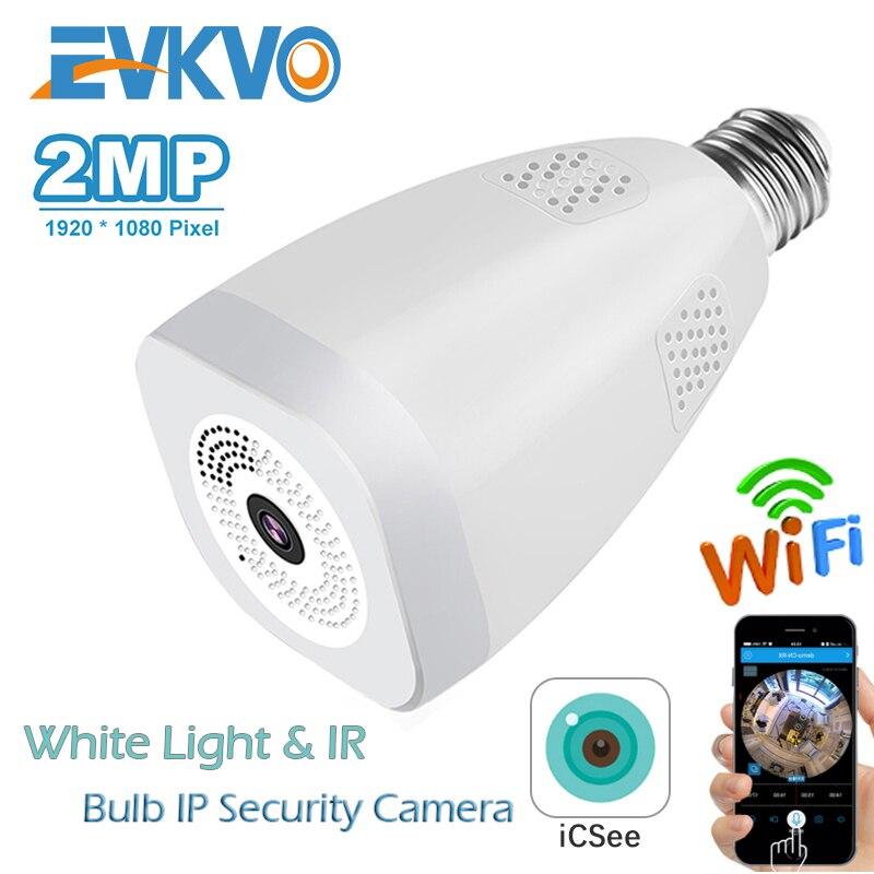 1080P 360 degree Panoramic Wifi Bulb Lamp IP Camera LED Light Home ...