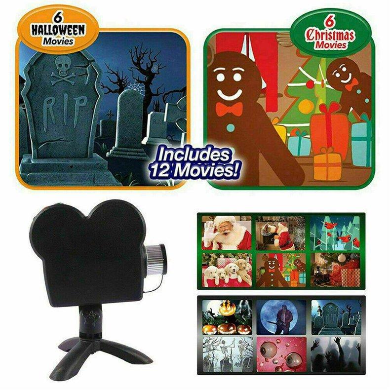 Buy Window Projector Halloween Christmas Holographic Projection Garden ...