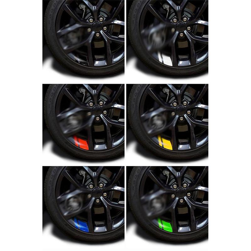 Buy 6pcs Reflective Car Wheel Rim Vinyl Stickers Warning Stickers Hash ...
