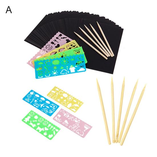 Buy 32k Template Colorful Handmade Graffiti Scratch Drawing DIY Paper ...
