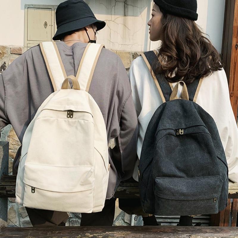 Buy Diehe Girl Fabric School Bag Fashion College Student Vintage Women ...