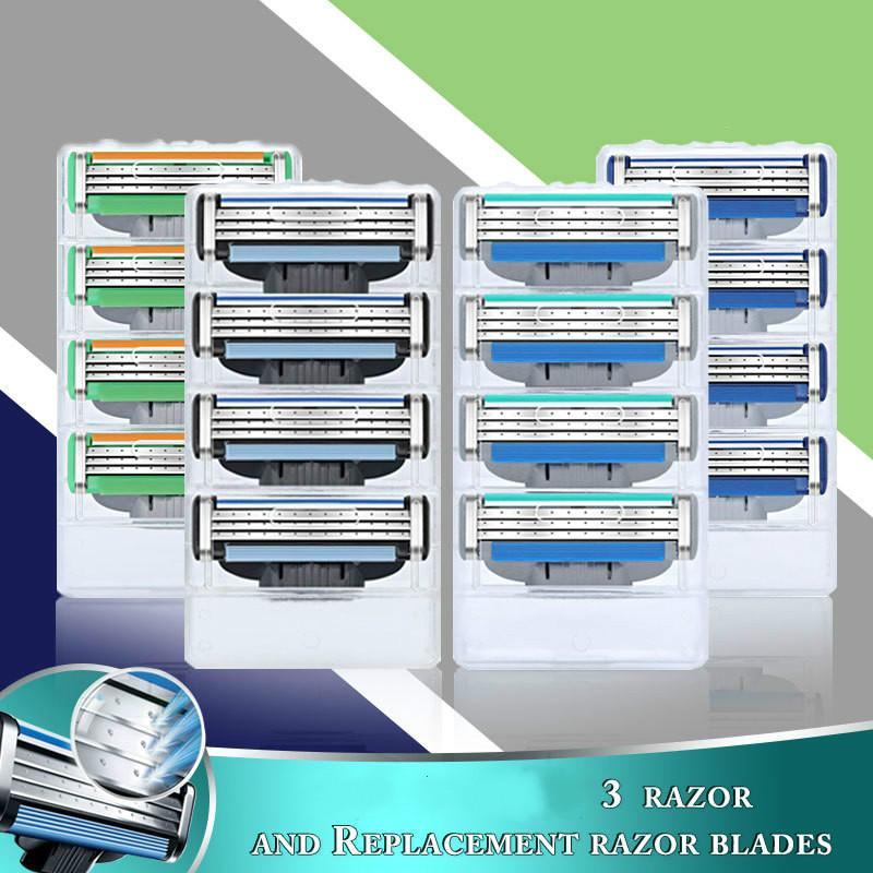 Buy New 4PCS Razor New Blades For Gillettee Mache 3 Turbo Safety Manual ...