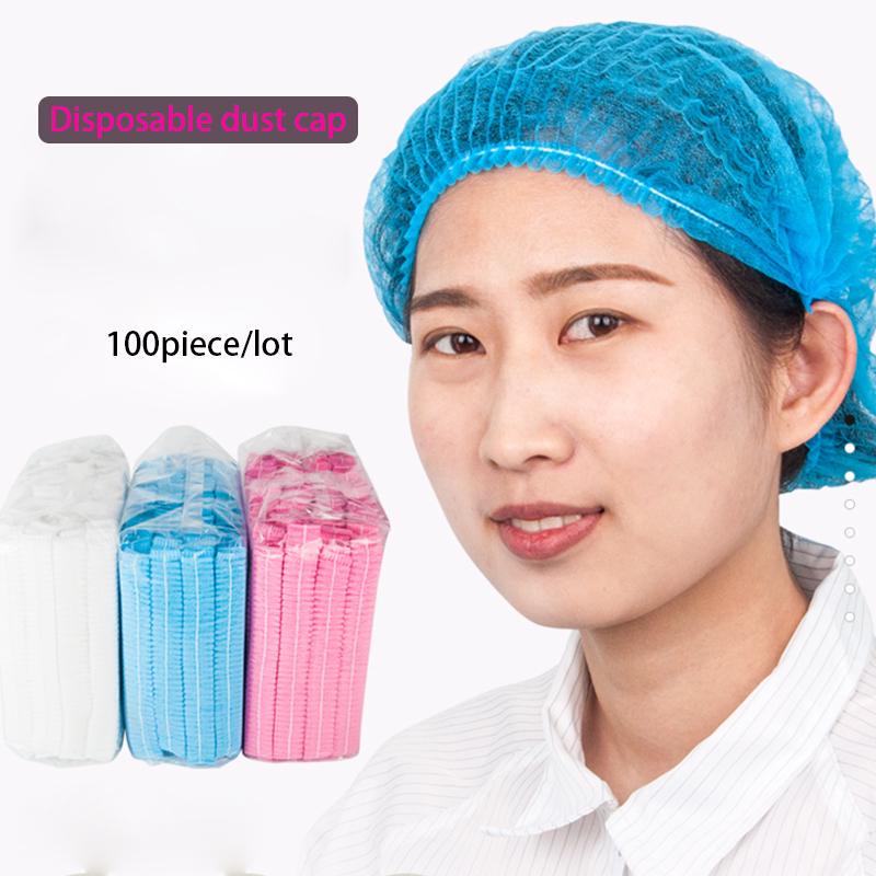 Buy 100pcs Disposable Salon Hair Hat Anti Dust Net Waterproof Head ...