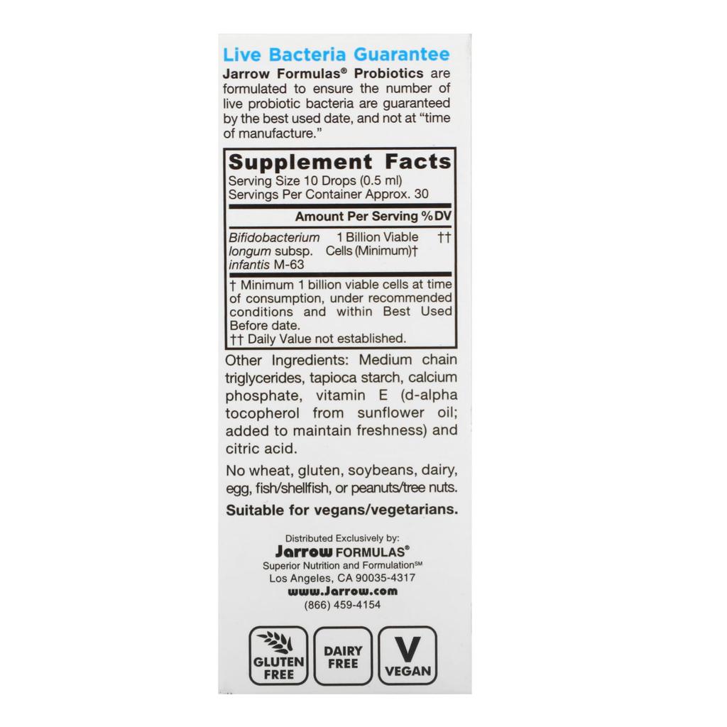 Jarrow Formulas, Jarro-Dophilus Infant, Probiotics Drops, 1 Billion , 0 ...
