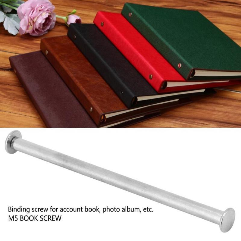 Buy 5/2pcs M5*90-120 Nickel Plated Book Album Binding Screw Snap Rivet ...