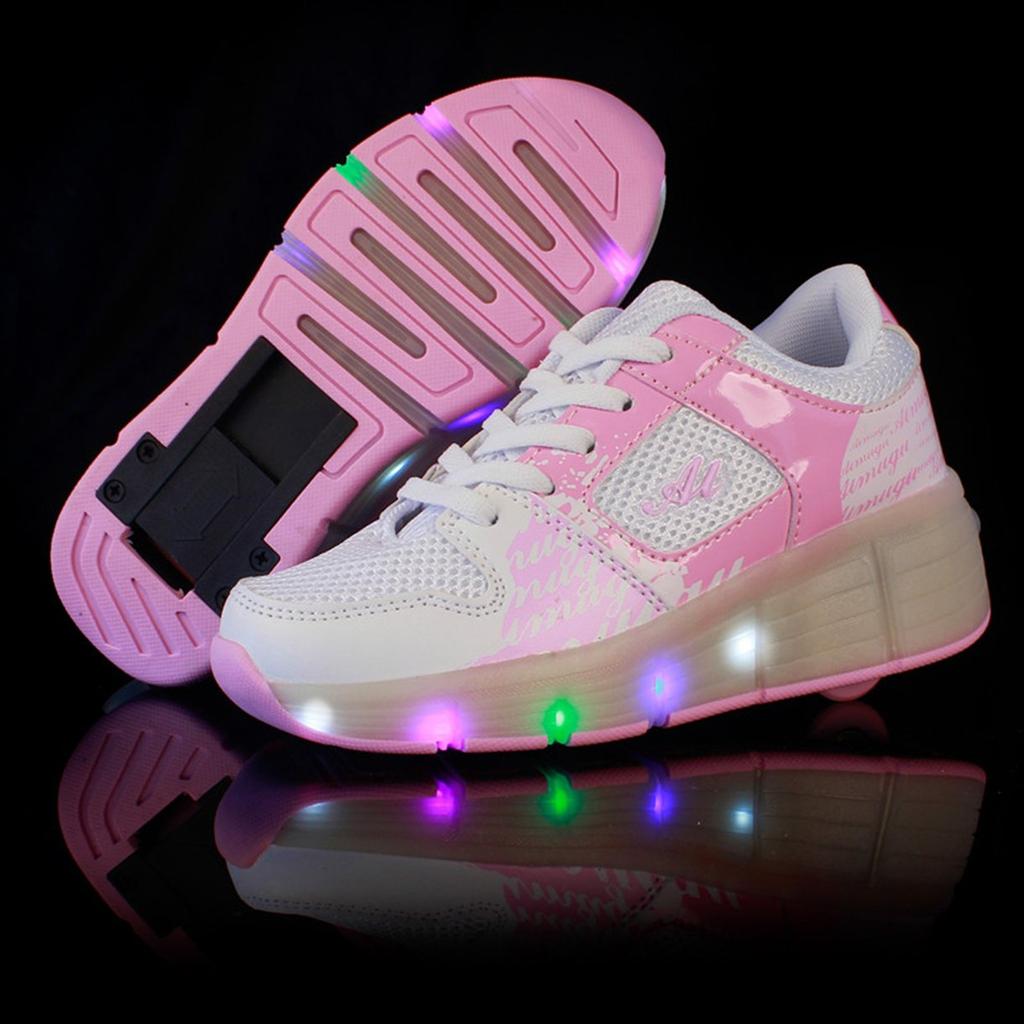 Buy NNEE Monowheel Roller Shoes LED Luminous Shoes For Boys Girls ...
