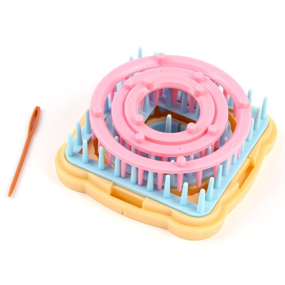 Buy 9X Plastic Wool Flower Looms Crafting Weaving Crochet Knitting ...