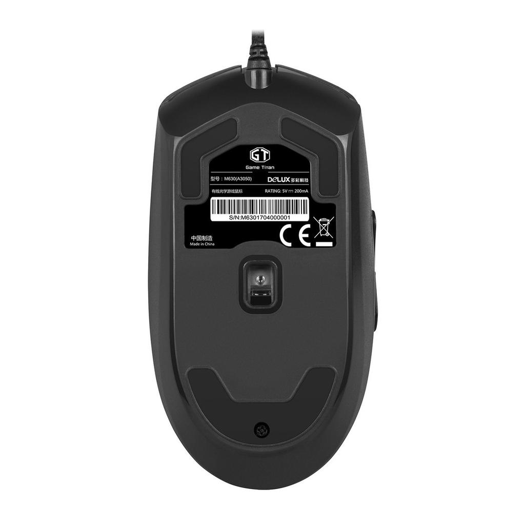 Buy Delux M630 A3050 Wired Mouse Luminous RGB LED Breathable Light ...