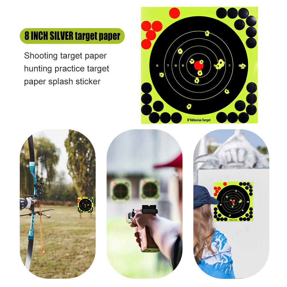 Buy 50pcs 8 inch Fluorescent Arrow Darts Paper Full Ring Training ...