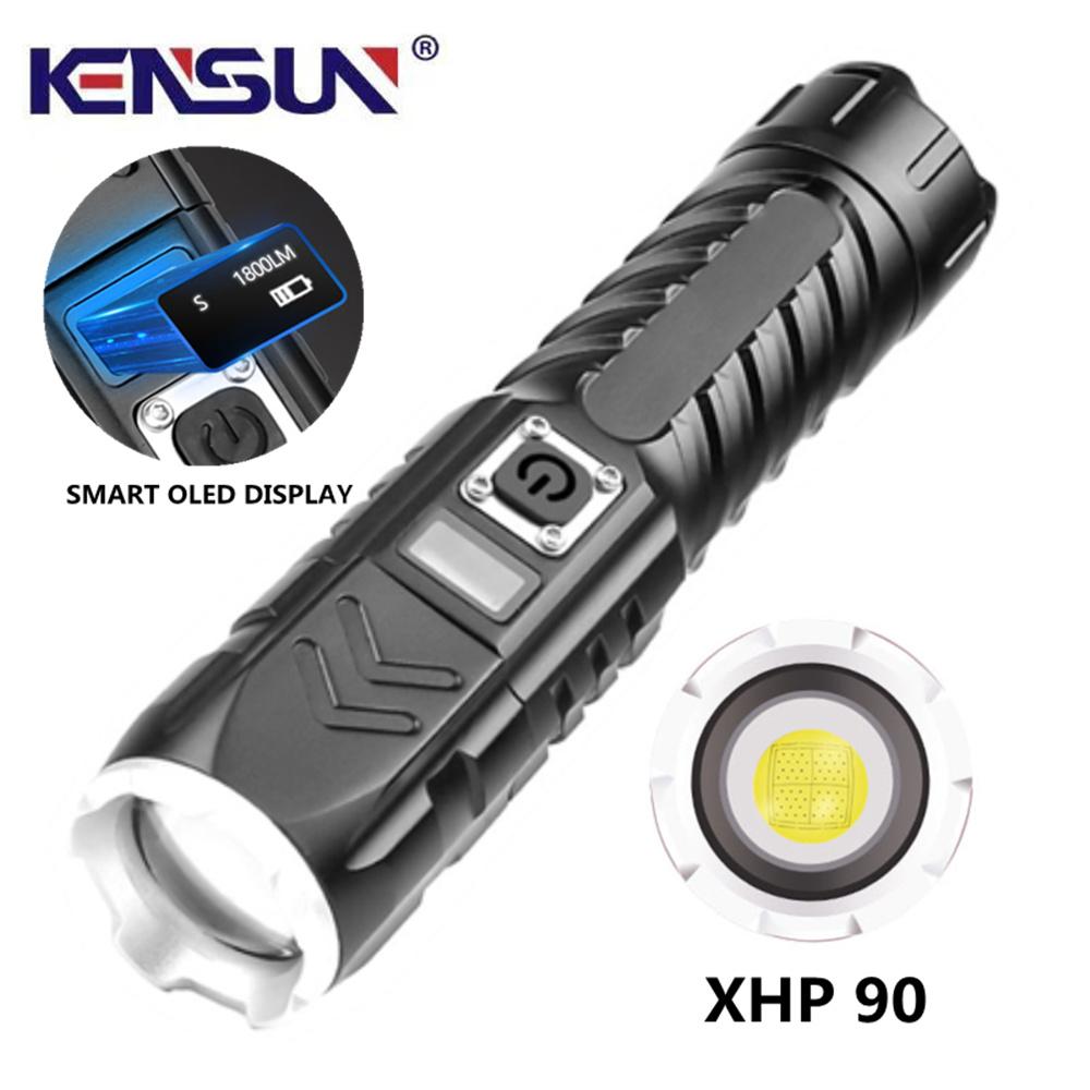 High Powerful Led P90 Flashlight Usb Rechargeable Zoomable Camping ...