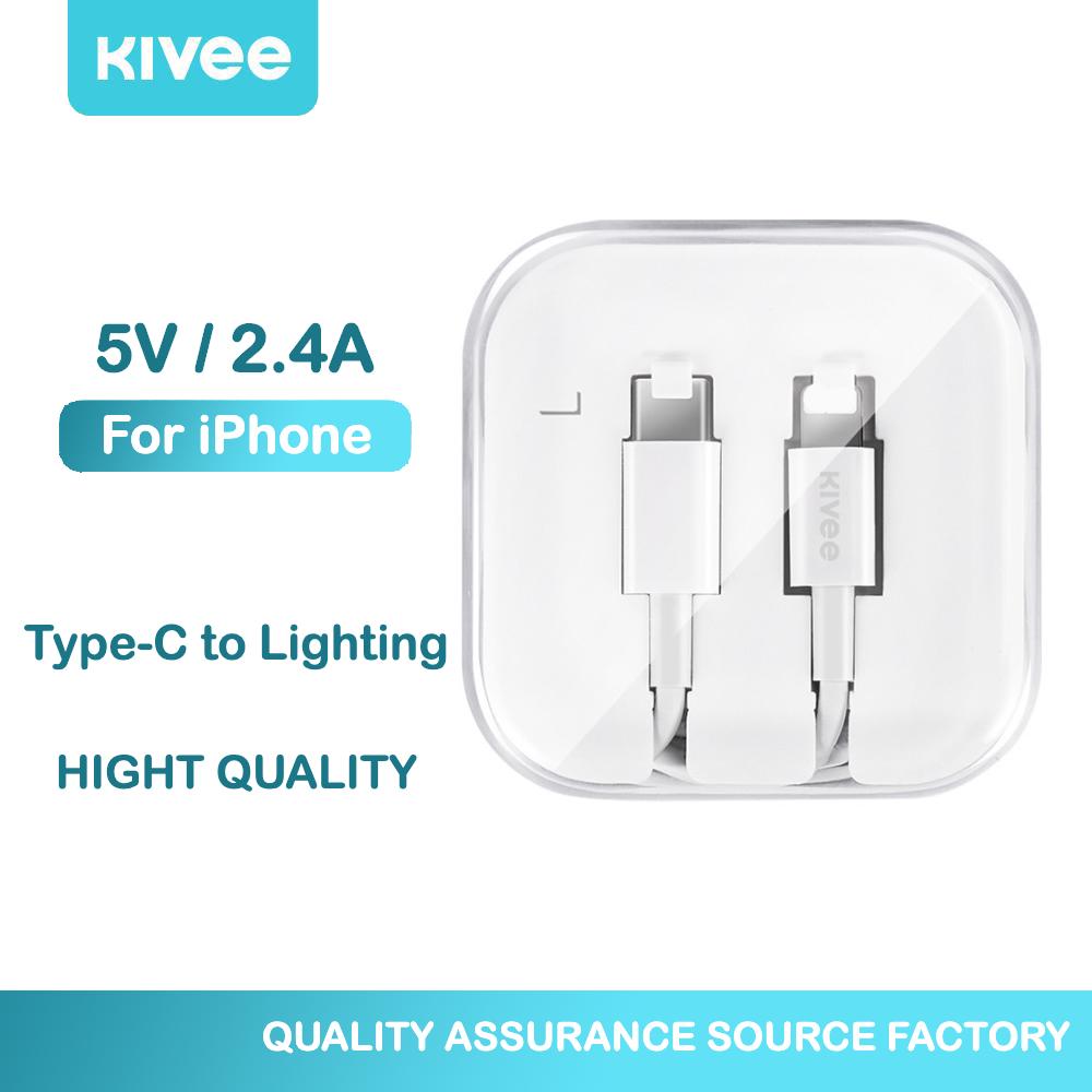 Buy USB Type C To Lighting Fast Chargig Cable KIVEE 1M 2.4A Grey Charging Data Cable For iPhone ...
