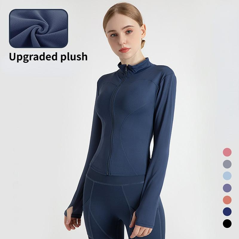 Cheap New Sports Coat Women's Spring and Autumn Fitness Wear Mock Neck ...