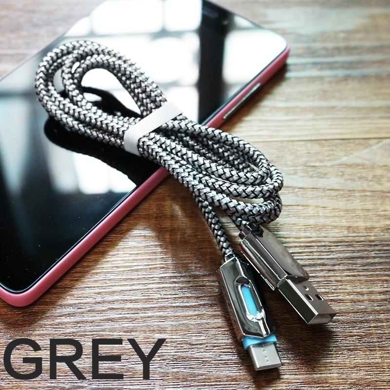 Buy Nylon Braided LED Lighting Cables Micro USB Data Cable Fast ...