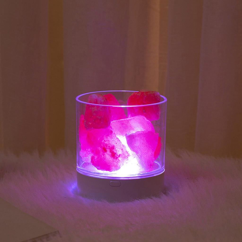Buy Natural Crystal-salt LED Lamp Night Light Air Purifier Dimmer Night ...
