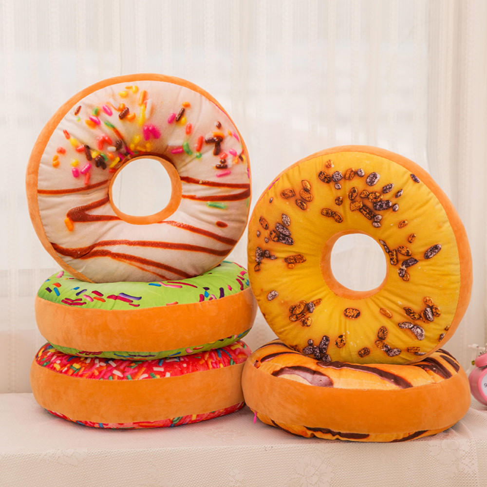 Buy 11 Styles Doughnut Donut Shaped Ring Plush Soft Novelty Style ...