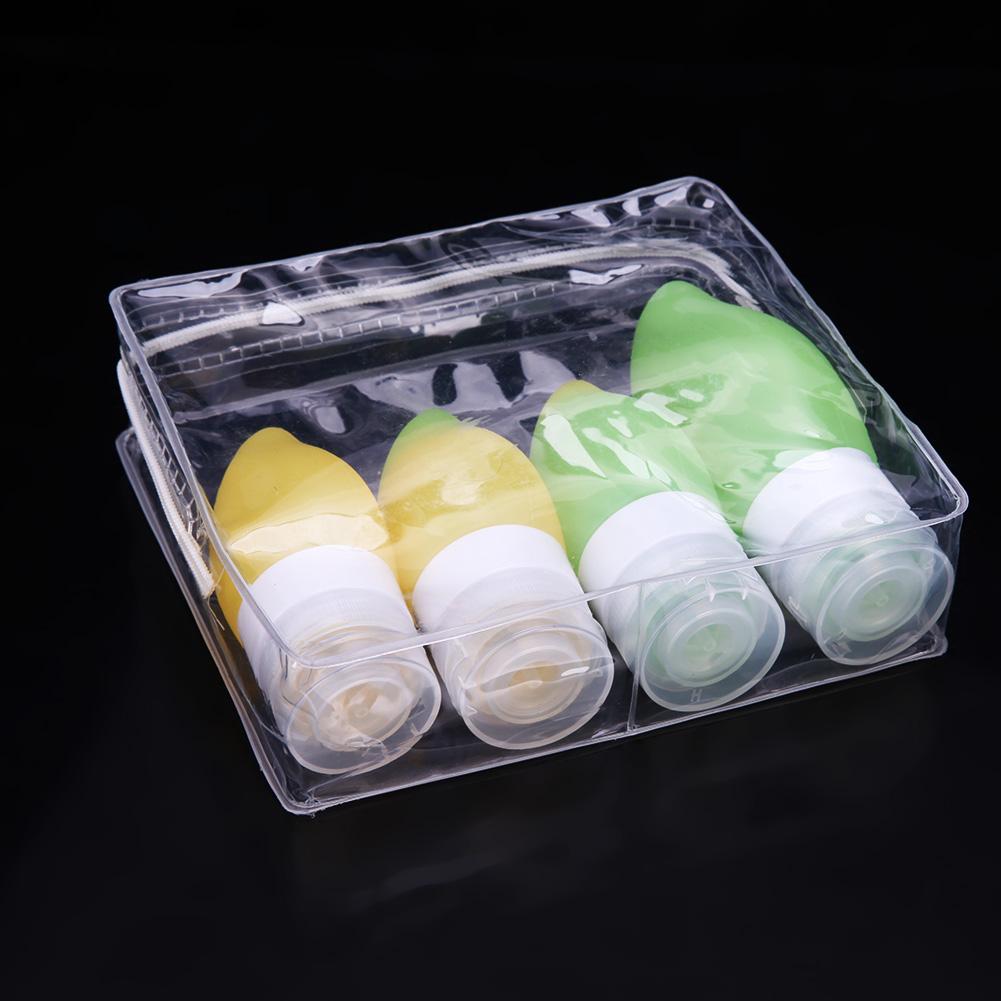 Buy 4pcs/Set Cute Silicone Fruit Shape Lotion Bottles Shampoo Travel ...