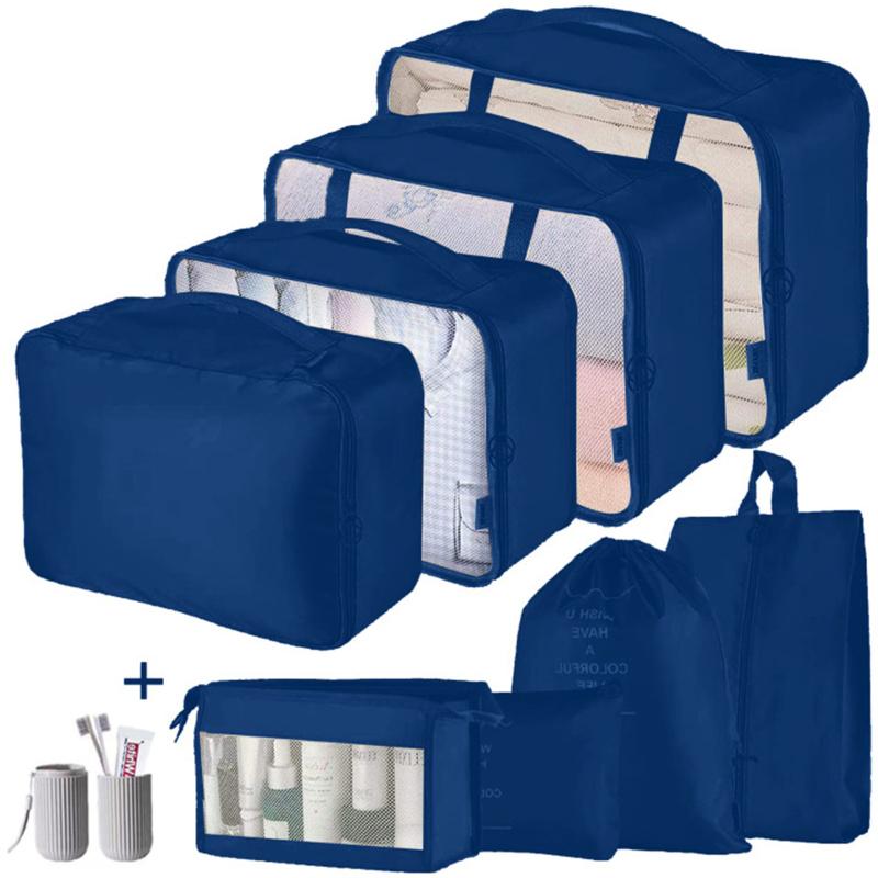 Cheap 9pcs Travel Storage Bag Set Foldable Zipper Design Packing Bags ...