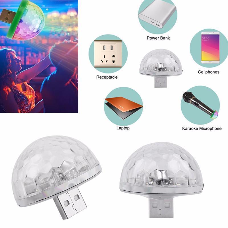 Buy Mini Led USB Disco Ball Lumiere 4W Sound Activated Strobe RGB Stage ...